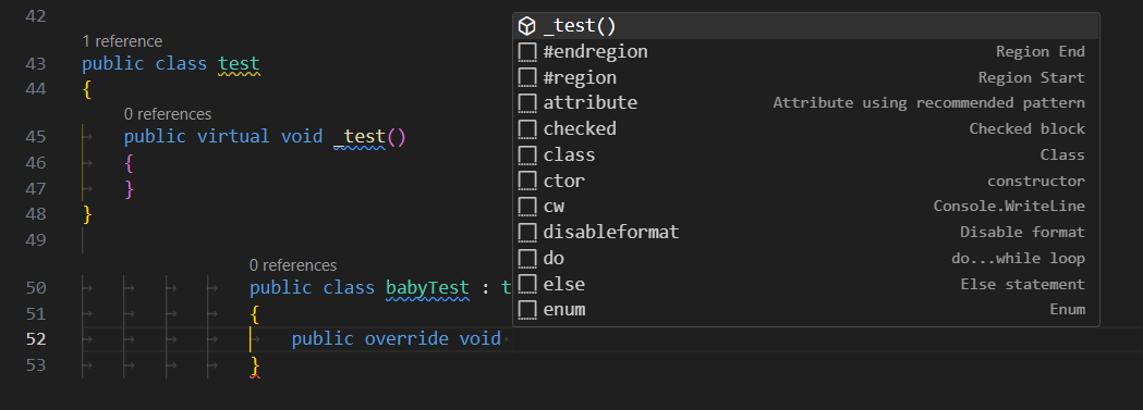 Autocomplete suggestions for override methods starting with an "_" not working. · Issue #5892 ...