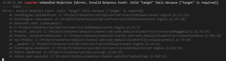 Error occurs when sending custom event to bot server · Issue #534 · botpress/v12 · GitHub