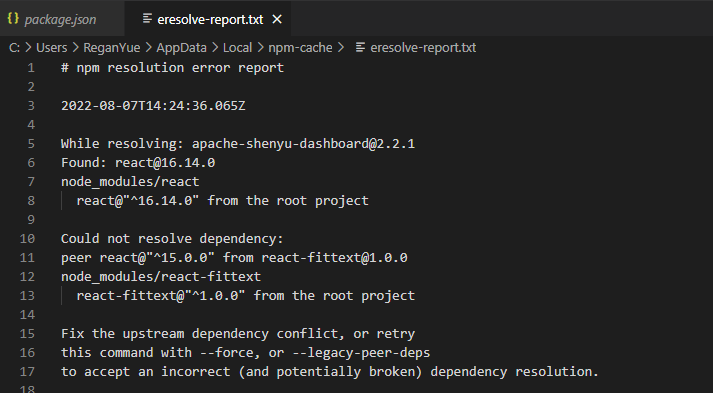Unable To Resolve Dependency Tree · Issue 226 · Apacheshenyu