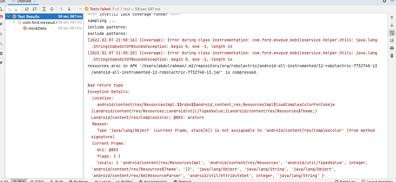 Run With Code Coverage Always Failed With 473 · Issue 7034 · Robolectricrobolectric · Github 2738