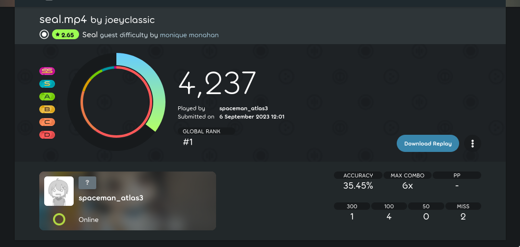 Failed solo score handling needs reconsidering with respect to stored ...