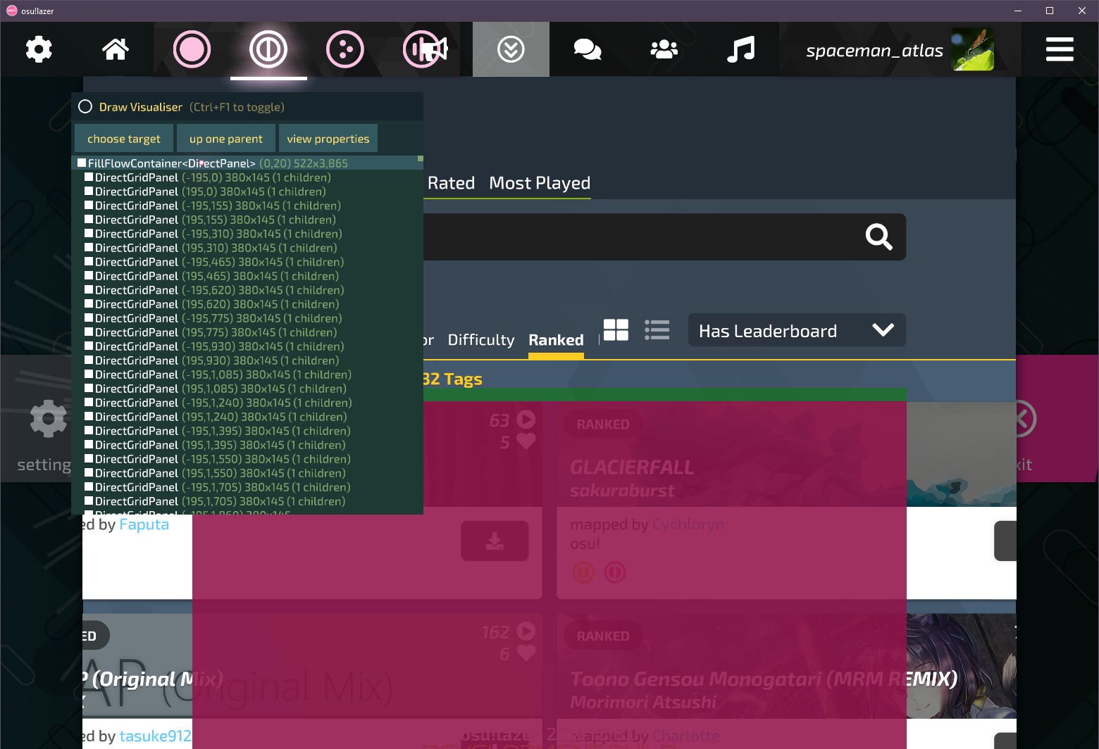 osu!direct beatmap flow container doesn't respect scaling · Issue #7273 · ppy/osu · GitHub