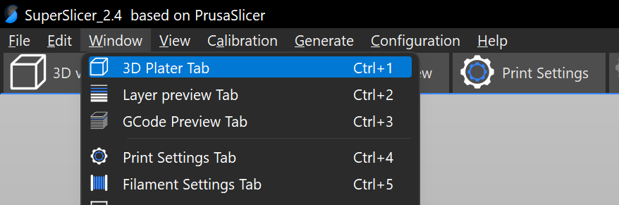 2.4: Window -> 3D Plater Tab menu item does not work · Issue #2383 ...