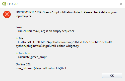 Green Ampt Error · Issue #844 · FLO-2DSoftware/qgis-flo-2d-plugin · GitHub