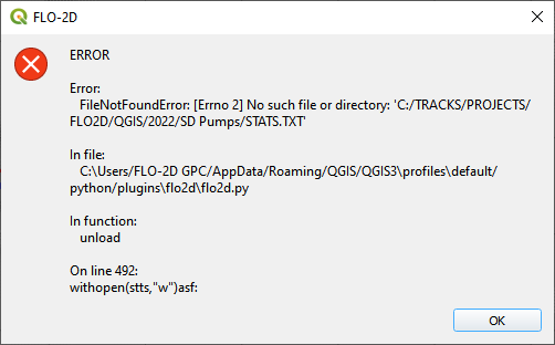 Error Message Close Qgis · Issue 885 · Flo 2dsoftwareqgis Flo 2d