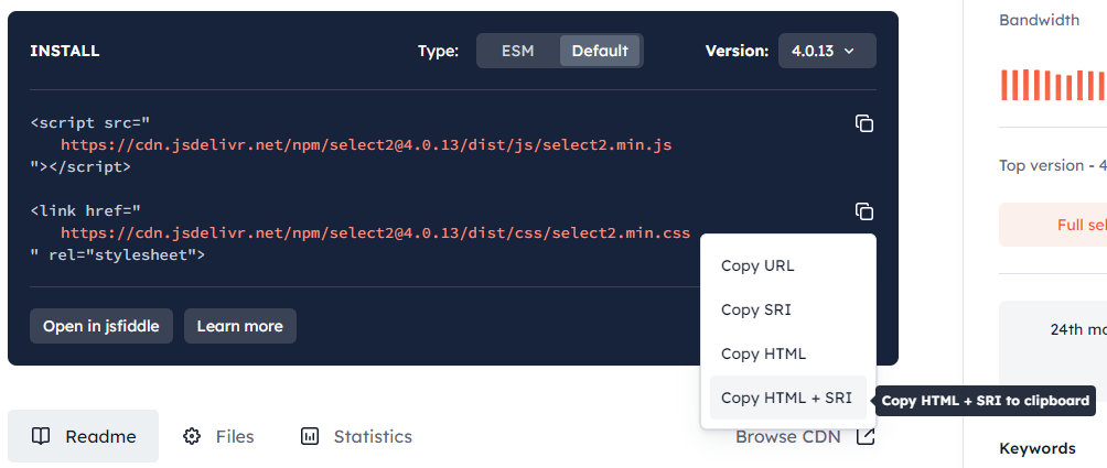 Wrong SRI when changing version in the install block · Issue #523 · jsdelivr/www.jsdelivr.com ...