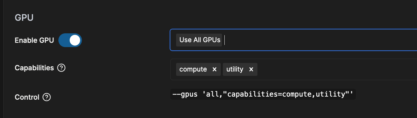 Error when enabling GPU · Issue #7725 · portainer/portainer · GitHub