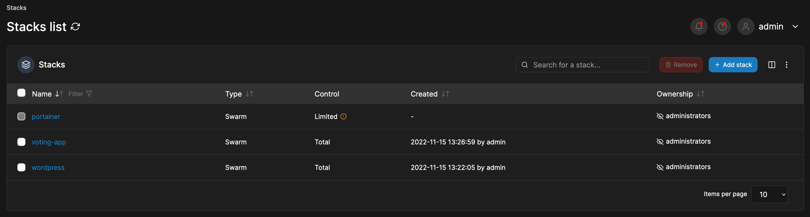 [BUG] Extra 'Compose Limited' stack created on deploying Swarm stack · Issue #8054 · portainer ...