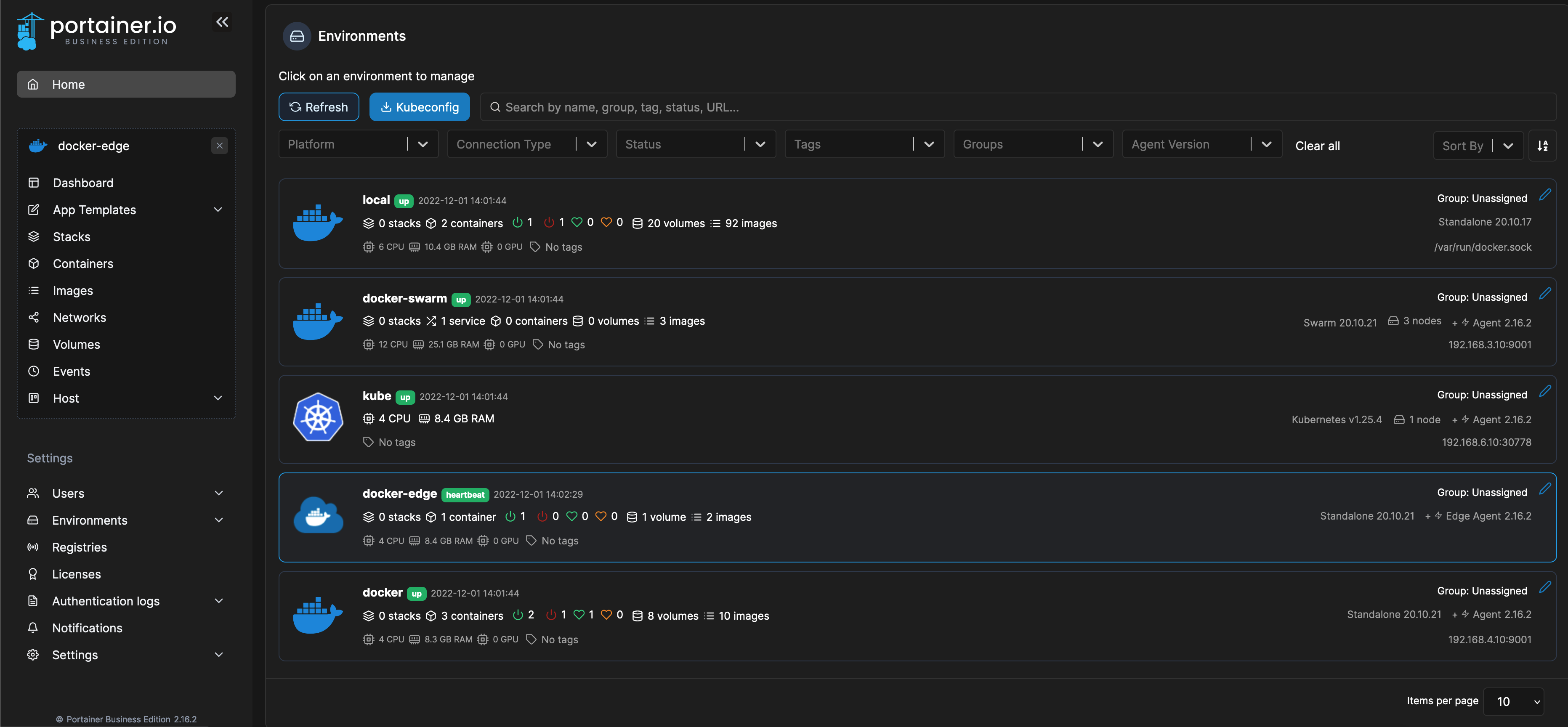 Edge Devices not showing up on Environments in Home view · Issue #8149 ...