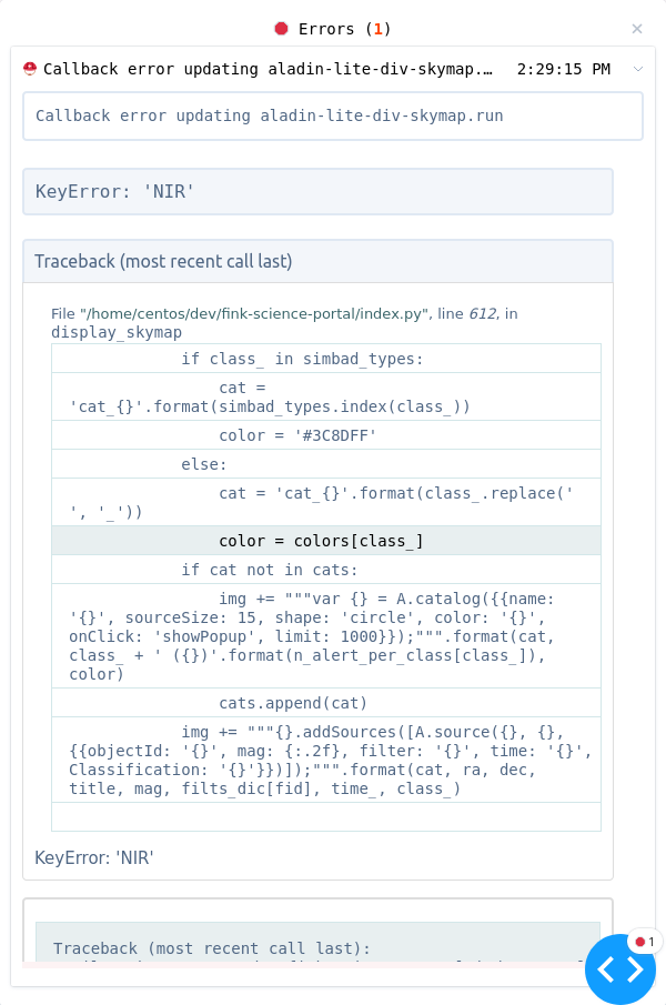 [Simbad] NIR is not defined · Issue #344 · astrolabsoftware/fink-science-portal · GitHub