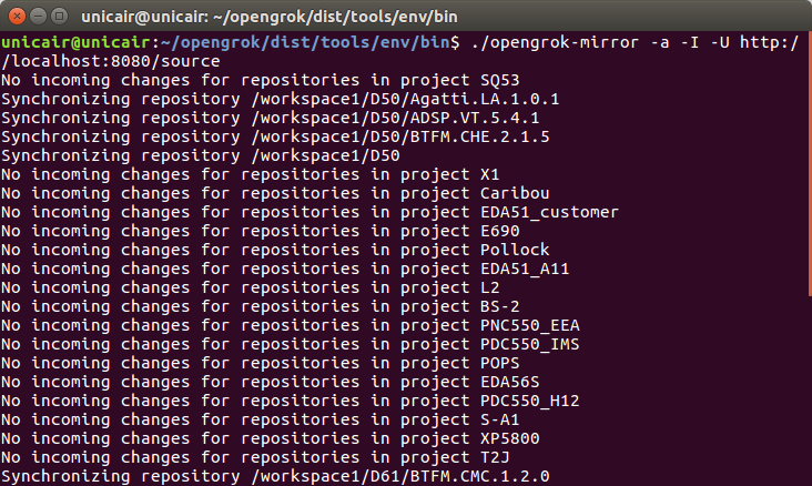 Opengrok Mirror Without Effect，cannot Update Source Code And Index · Issue 3872 · Oracle