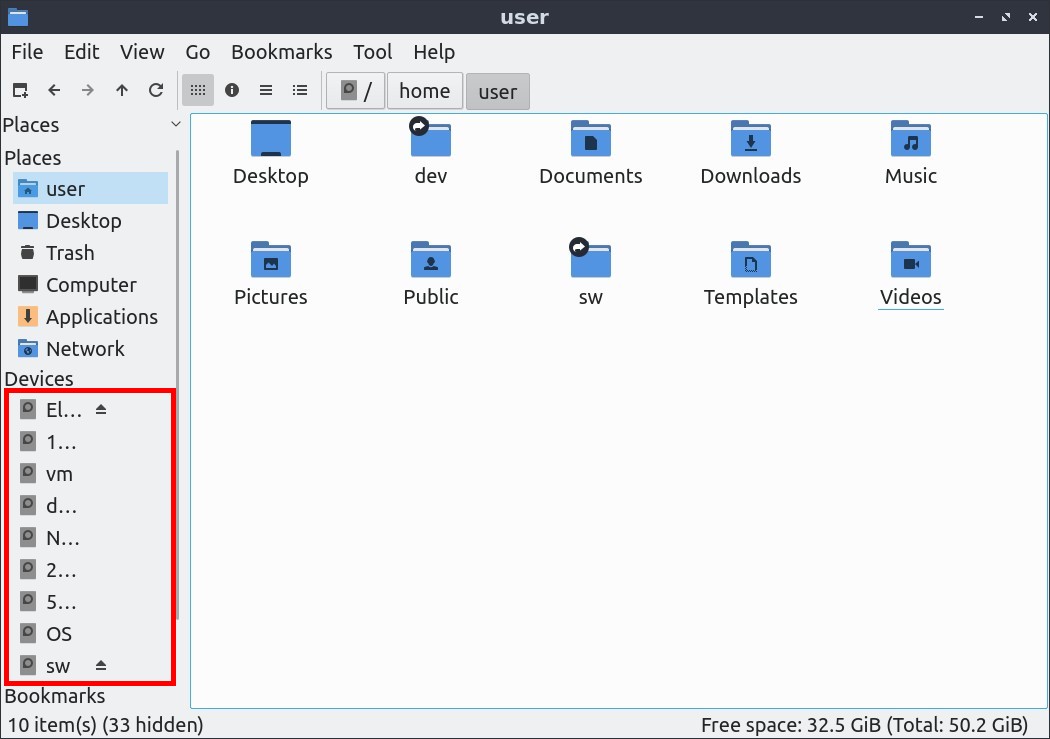 Excessive padding for mounted devices labels · Issue #1018 · lxqt/pcmanfm-qt · GitHub