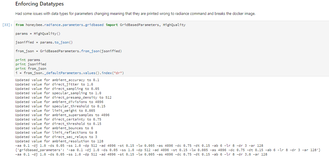 -rt parameter is written as a float but radiance expects an integer ...