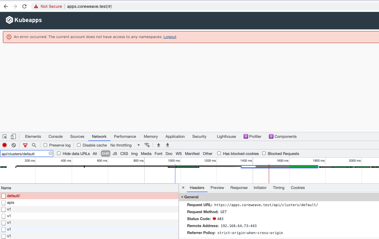 Erroneous Error The Current Account Does Not Have Access To Any Namespaces · Issue 2980