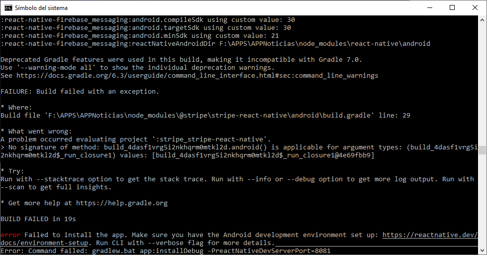 No signature of method Error · Issue #244 · stripe/stripe-react-native · GitHub