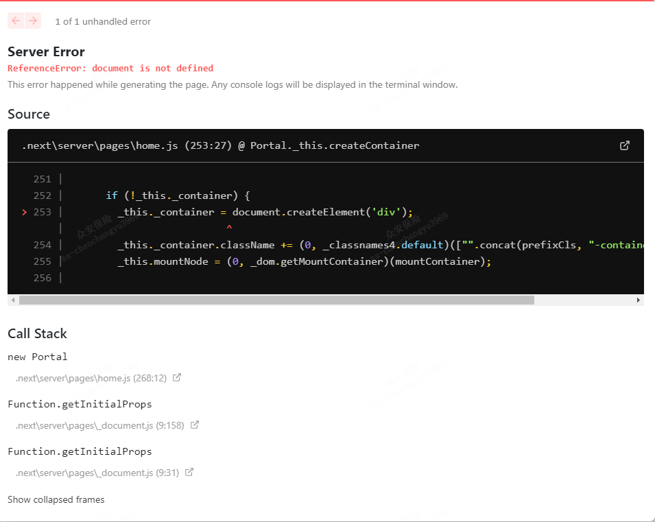 服务端渲染，Popup组件，默认visible=true,会提示document is not defined · Issue #787 · ZhongAnTech/zarm · GitHub