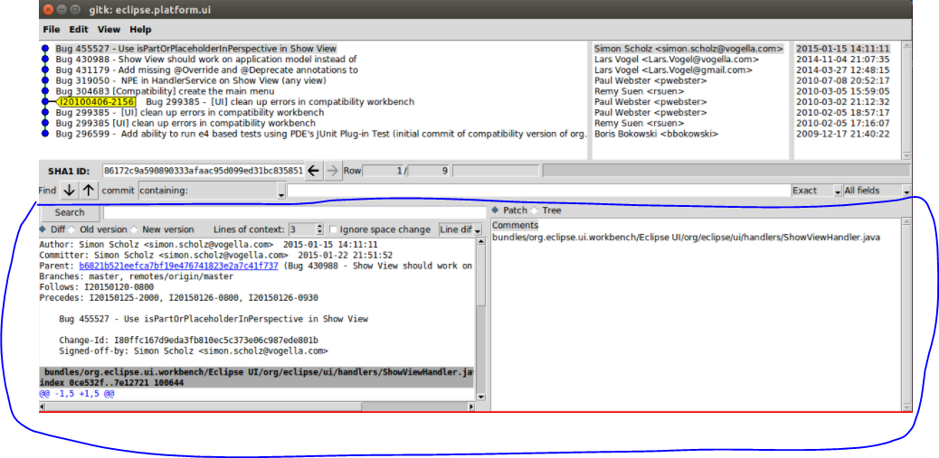 Gitk Gui Doenst Show Diff View At Bottom · Issue 1182 · Gitgit · Github 