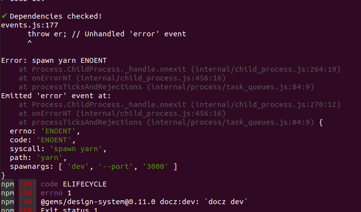 V2 Yarn As Undocumented Dependency · Issue 959 · Doczjs Docz · Github