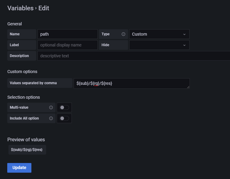 Template variables of type custom, or constant do not inject variable values and leave it as ...