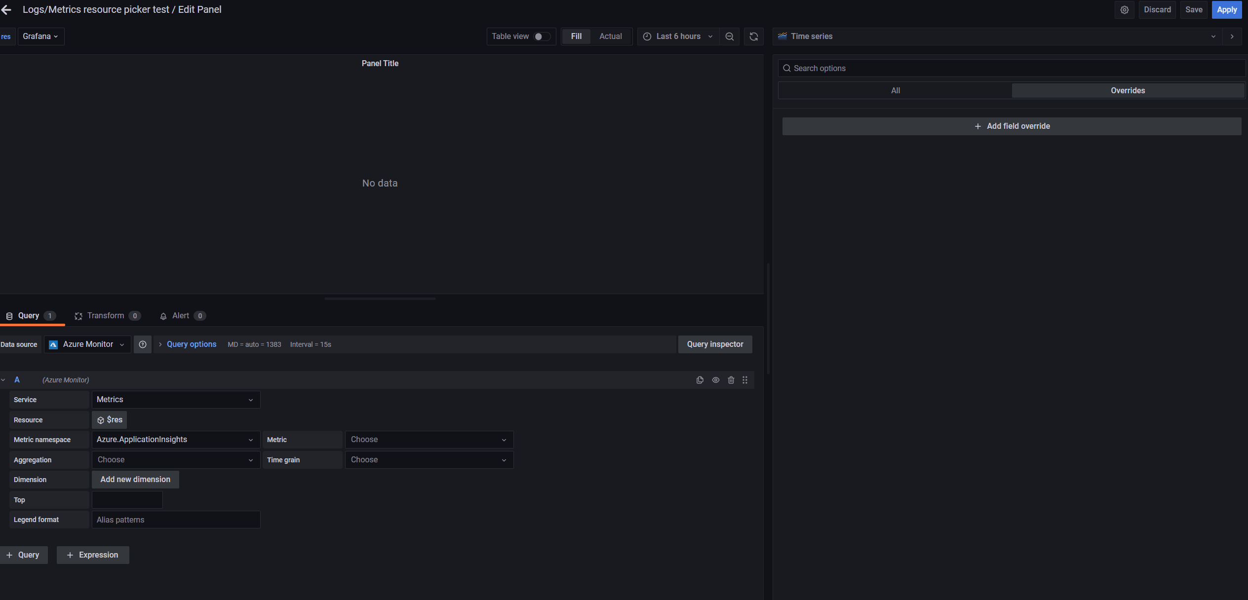 Logs/Metrics Resource Picker UI not updating right away · Issue #50364 · grafana/grafana · GitHub