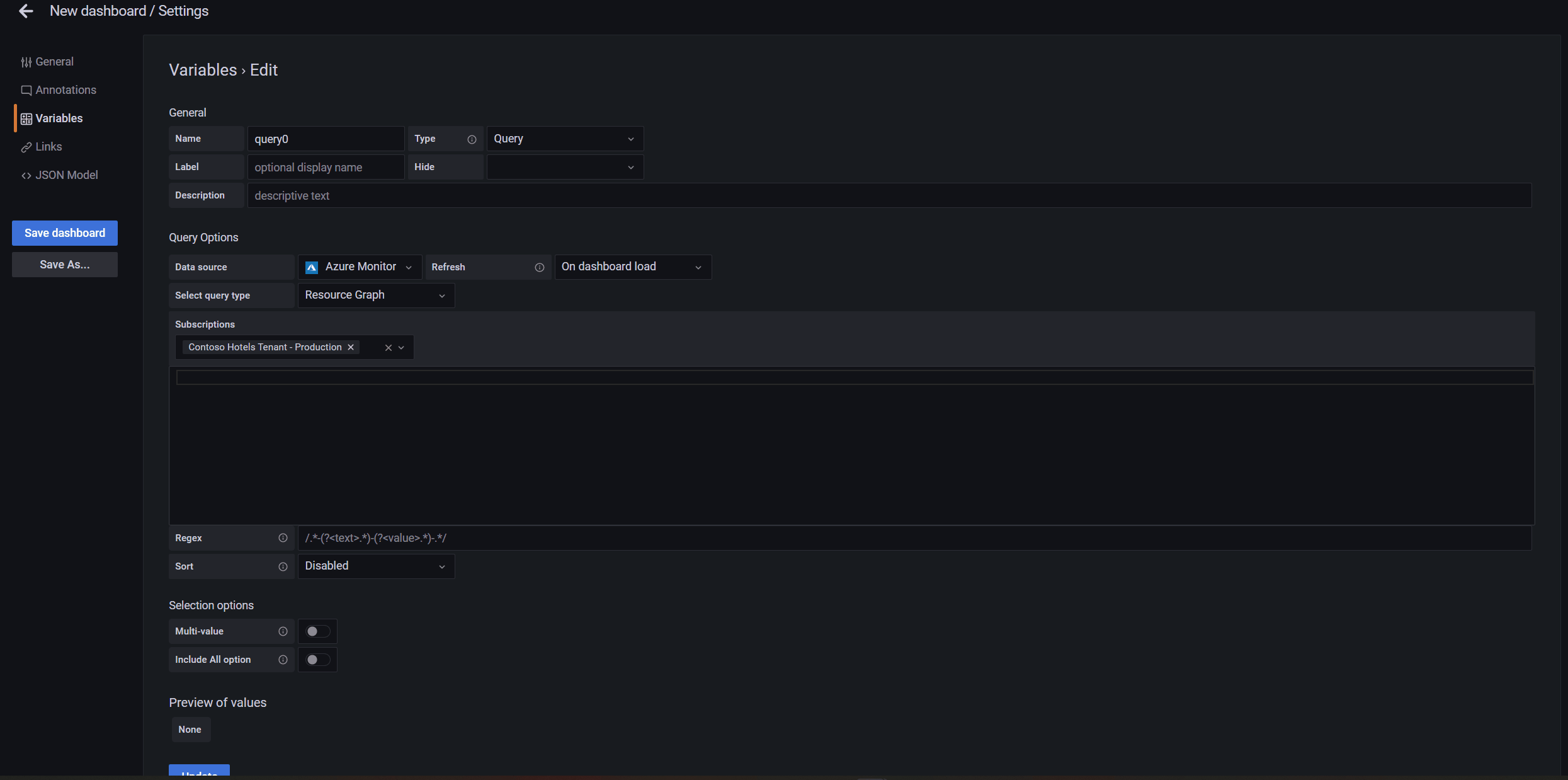 Azure Monitor: ARG variable sub picker not allowing for change · Issue #55190 · grafana/grafana ...