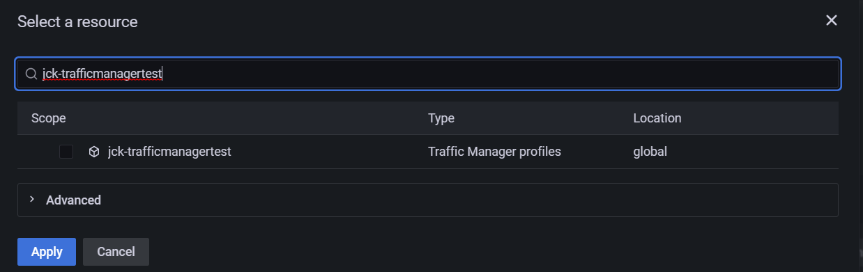 Traffic Manager resources for Azure Monitor are not showing up in the resource picker · Issue ...