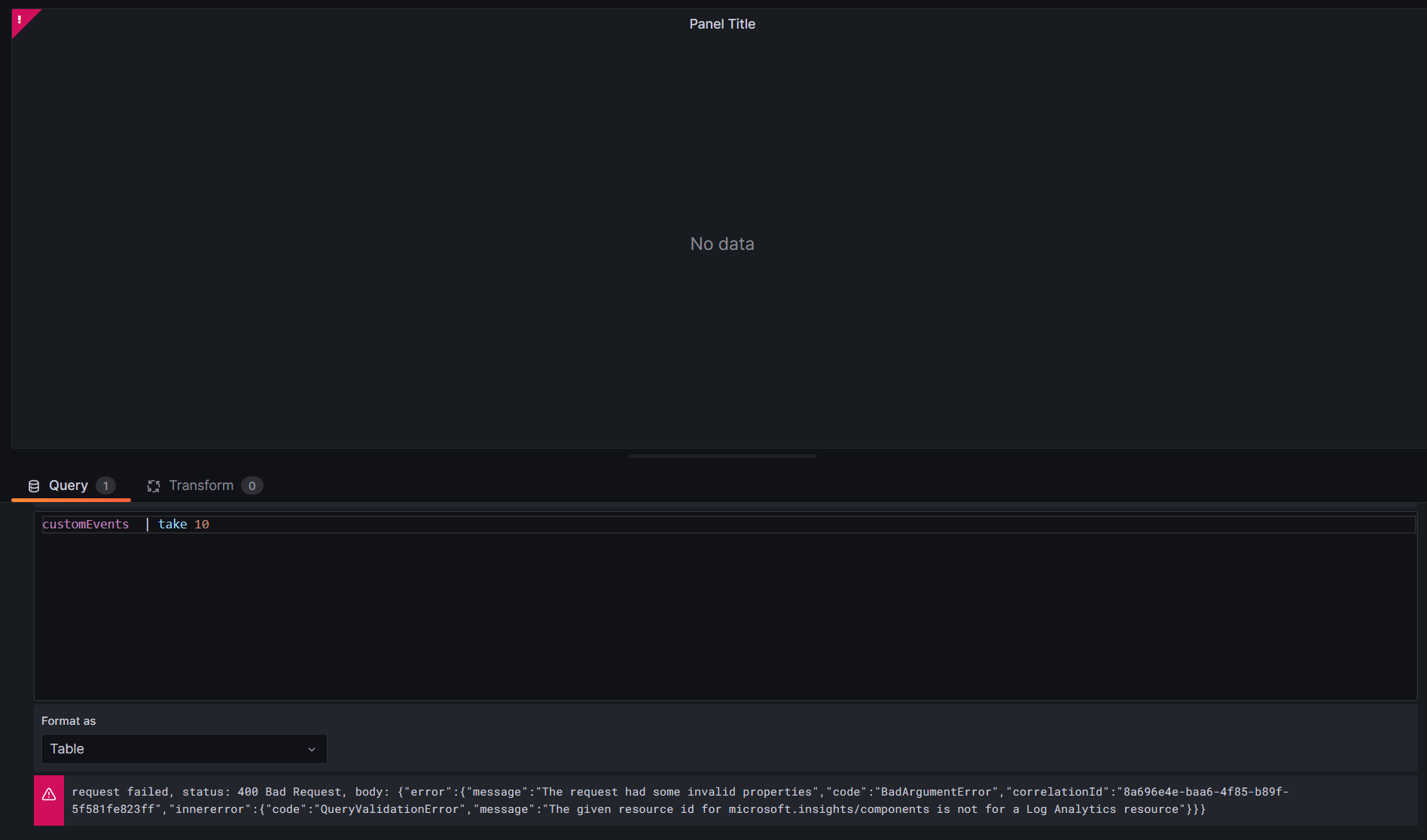 Azure Monitor Logs: multi resource queries not working as expected · Issue #69821 · grafana ...