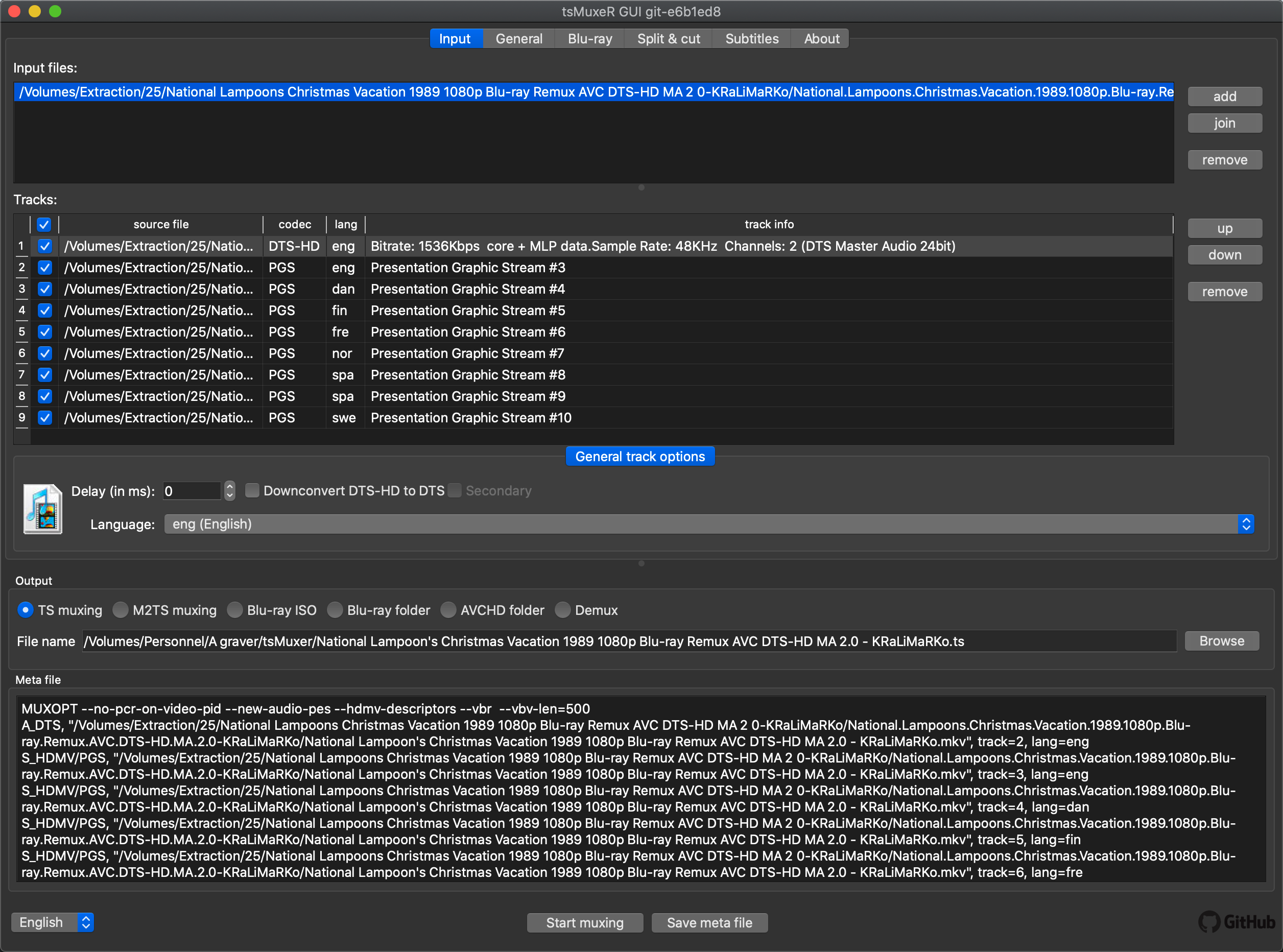 Problem importing video into Tsmuxer: Error track 0 was not recognized · Issue #389 · justdan96 ...