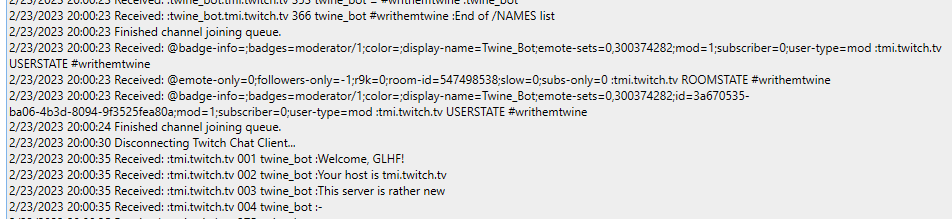 (Preview) TwitchChatClient & PubSub - requested disconnect, clients are reconnecting · Issue ...