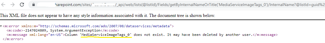 Dynamic Form - Column 'MediaServiceImageTags_0' does not exist · Issue #1451 · pnp/sp-dev-fx ...