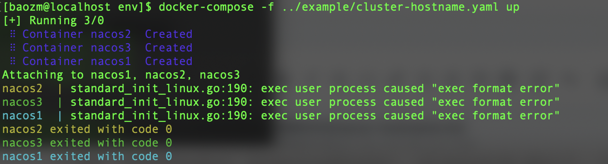 arm64内核centos7,docker-compose运行nacos2.1.1集群失败 · Issue #322 · nacos-group/nacos-docker · GitHub