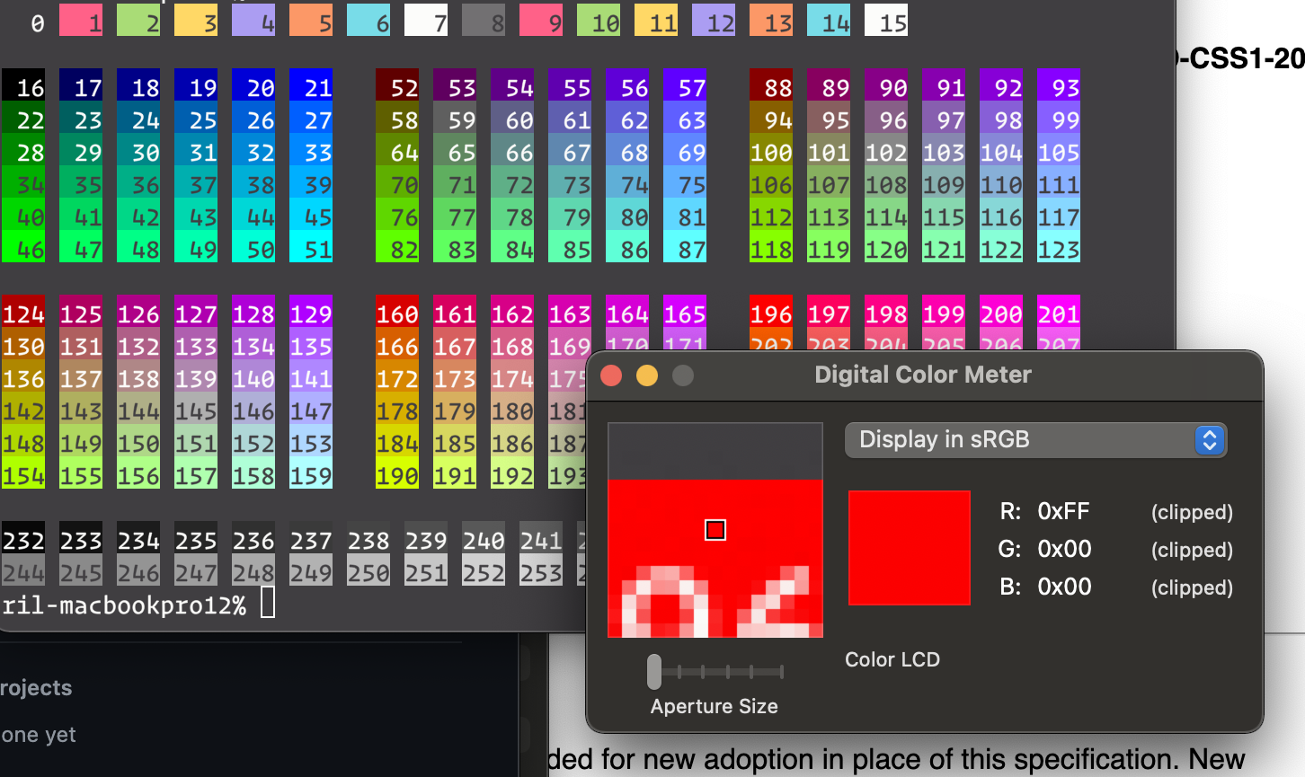 macOS: Text colors are rendered in display-native colorspace instead of ...