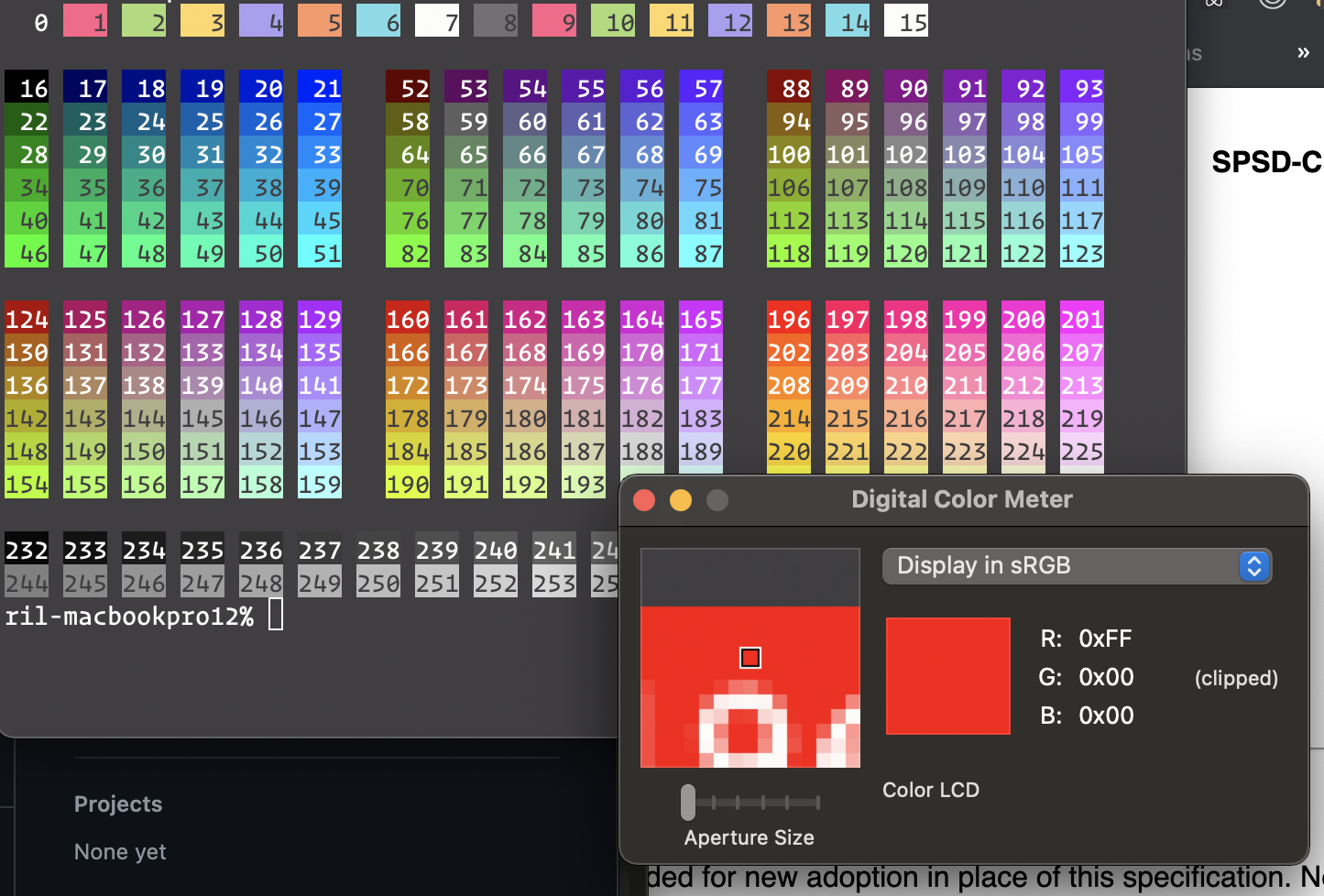 macOS: Text colors are rendered in display-native colorspace instead of ...