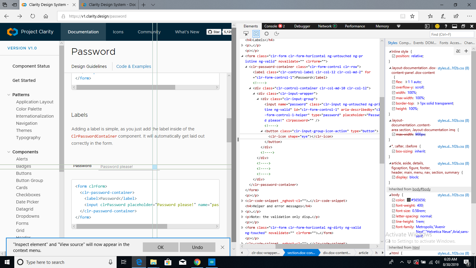 Show/Hide password icon is not displayed on IE 11 · Issue #3769 · vmware-archive/clarity · GitHub