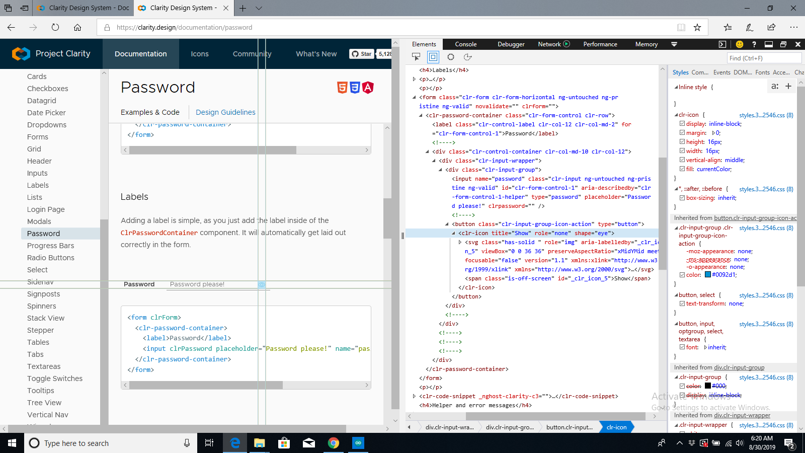 Show/Hide password icon is not displayed on IE 11 · Issue #3769 · vmware-archive/clarity · GitHub