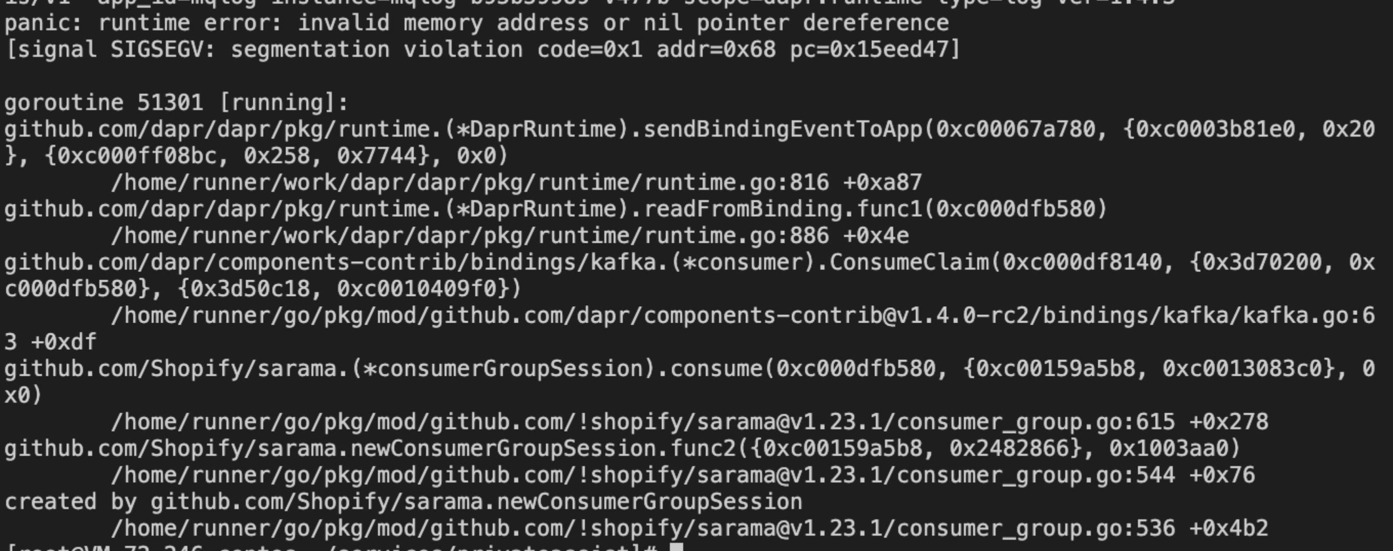 optimize/runtime: fix binding event panic by 1046102779 · Pull Request #3804 · dapr/dapr · GitHub