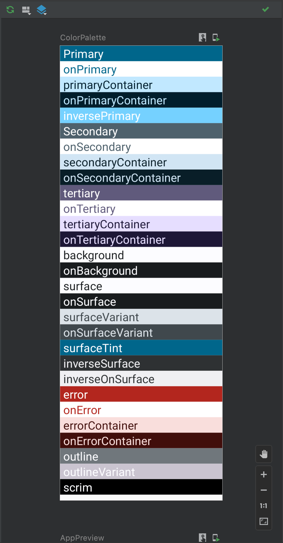 Display default theme colors in Compose Preview · GitHub