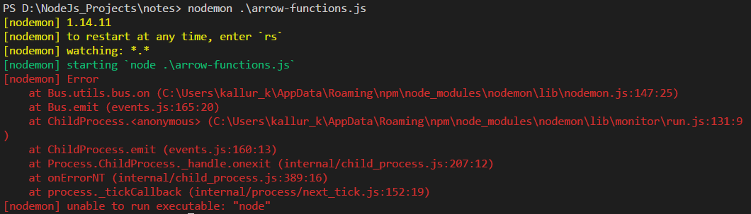 nodemon doesn't accept filename having hyphen [-] · Issue #1233 · remy/nodemon · GitHub