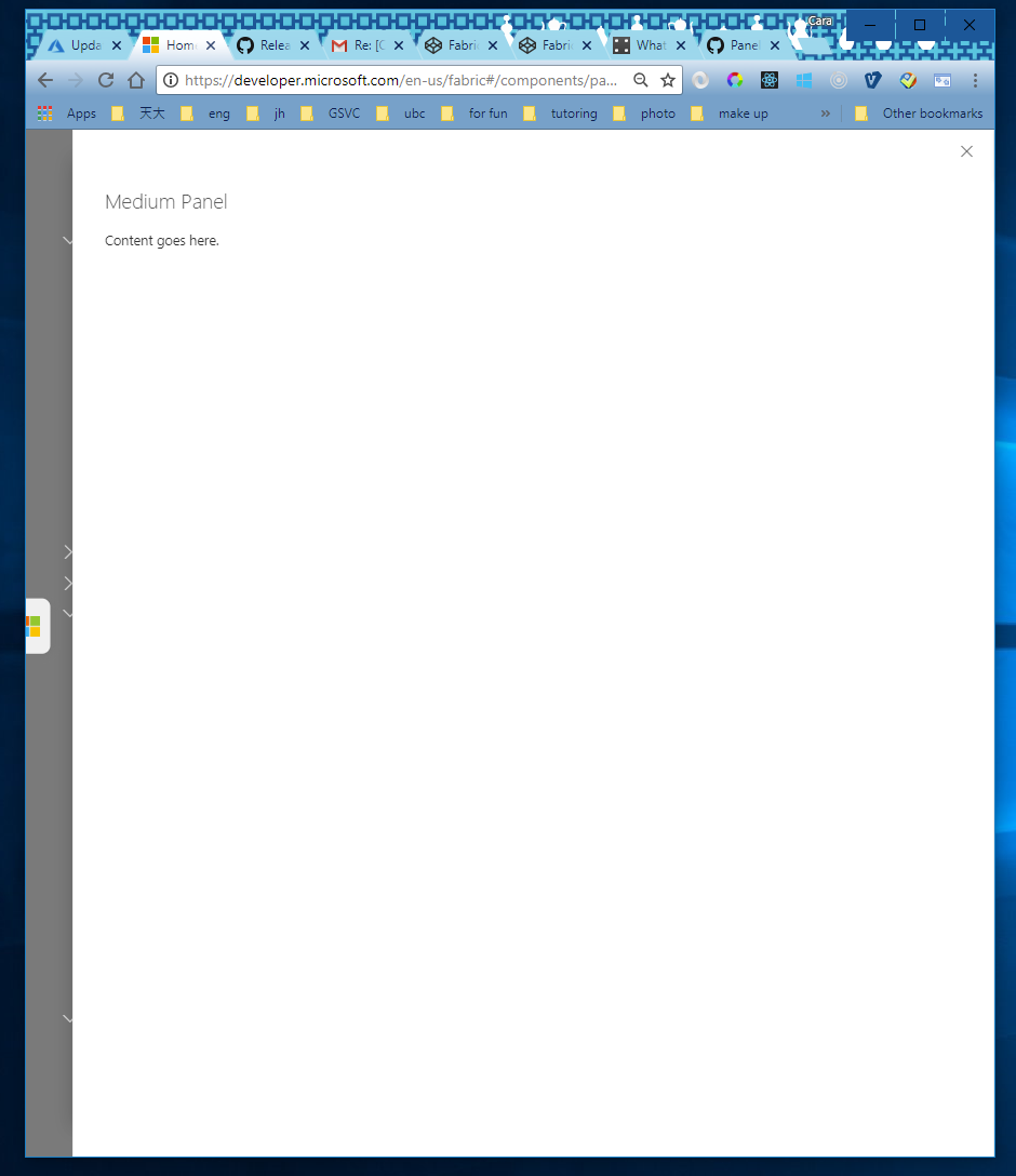 Panel: Medium Panel size increases when screen width is reduced to less ...