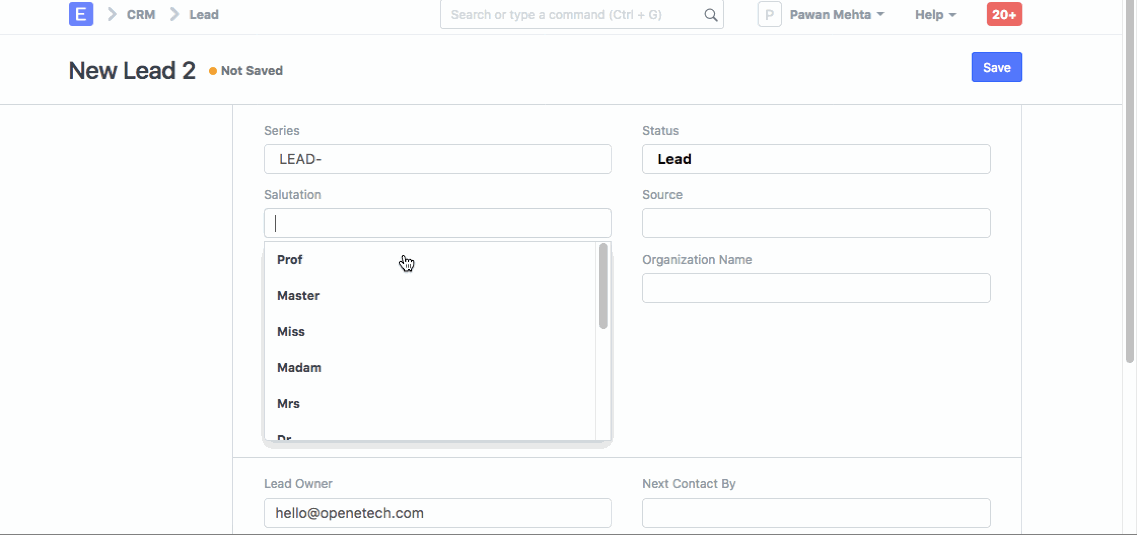 Unable To Save Address On Lead · Issue #9975 · frappe/erpnext · GitHub