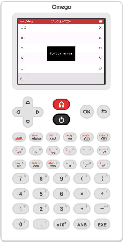 Cannot type "v" or "u" · Issue #444 · Omega-Numworks/Omega · GitHub
