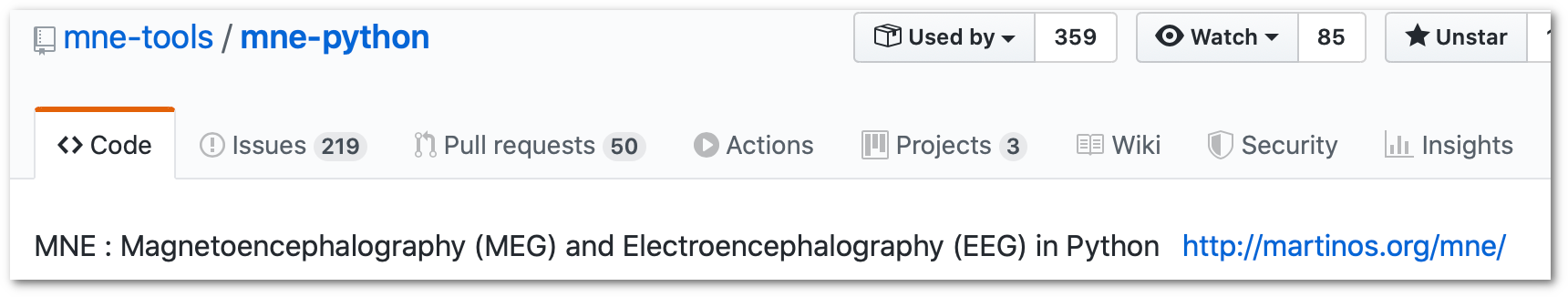 Url In Github Project Description Should Point To Mnetools · Issue 7301 · Mne Tools