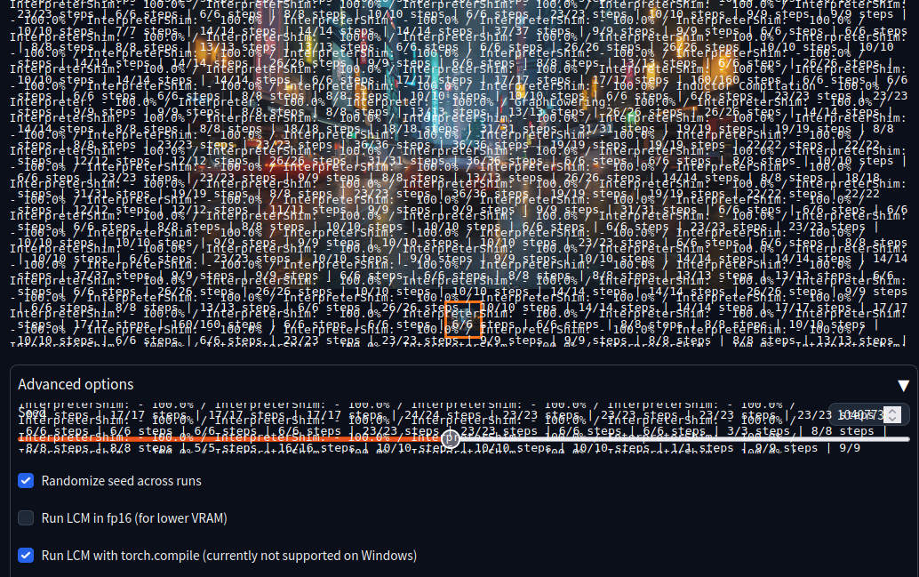 Running Lcm With Pile On Linux Fails With Garbage On Screen