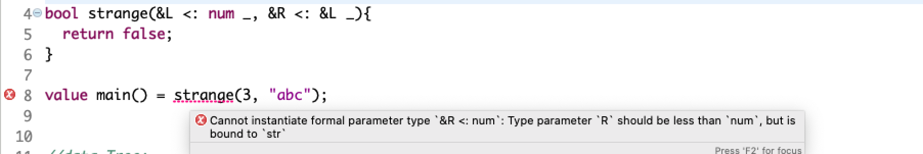 Function call does not respect non-linear bounded type parameters · Issue #121 · usethesource ...