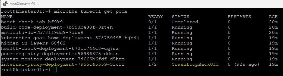 goat running on Microk8s - failure on internal-proxy-deployment · Issue #123 · madhuakula ...