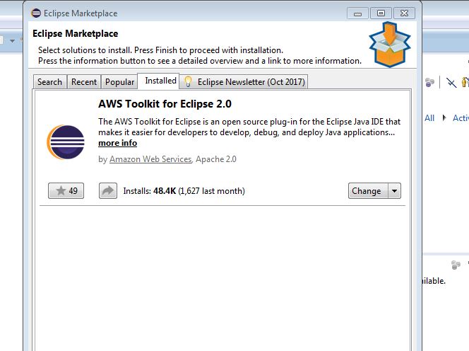 Eclipse Mars.2 Release (4.5.2) does not shows AWS tool kit icon in Eclipse tool bar · Issue #90 ...