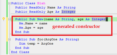 VB: "Rename tracking" doesn't work on parameters created via "Generate constructor". · Issue ...