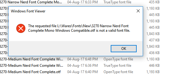 Installation denied because of invalid fonts · Issue #196 · ryanoasis ...