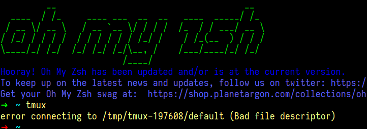 Tmux Was Not Running Due To Bad File Descriptor · Issue 2419 · Tmuxtmux · Github