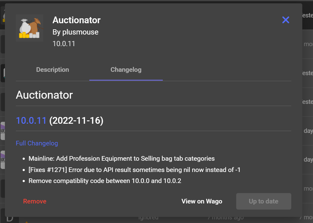 Wago/Github changelog not showing up in WowUp · Issue #1347 · WowUp/WowUp · GitHub